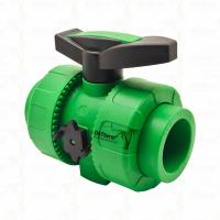 China Lockable Zero Metal Zero Leakage PPR Double Union Ball Valve Plastic Double Union Ball Valve for sale