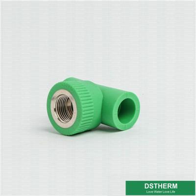 China Din8077 / 8078 Ppr Pipe Fittings , Green Female Threaded Tee Good Impact for sale