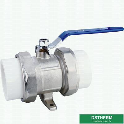 China Ppr Brass Double Union Ball Valve 110mm Water Flow Control Valve For Project for sale