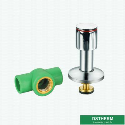 China Chrome Round Handle With Brass Valve Cartridges For Ppr And Brass Stop Valve for sale