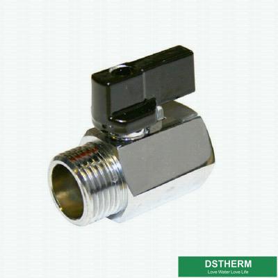 China High Pressure Mini Brass Ball Valve Black Handle Male Female Threaded Forged Brass Ball Valve for sale