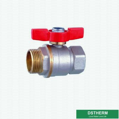 China CW617N Forged Brass Ball Valve Butterfly Handle Male Female Threaded  Brass Ball Valve for sale