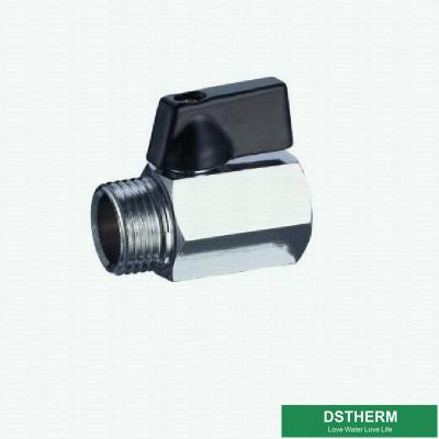 China Chrome Plated Customized Mini Forged Brass Ball Valve Male Female Threaded Brass Ball Valve for sale