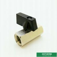 China Double Female CW617N Brass Gas Valve Switch Mini Ball Valve With Nickel Plated for sale