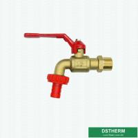 China Light Weight Original Brass Color Brass Ball  Bibcock Brass Tap Customized Brand for sale