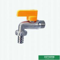China Smaller Aluminum Butterfly Handle Customized Brand Middle Weight Brass Ball Bibcock Valve Brass Tap for sale