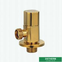 China Luxury Bathroom Accessories Wall Mounted Gold Polish Brass Water Angle Valve With G1/2