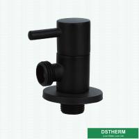 China Luxury Bathroom Accessories Wall Mounted Black Polish Brass Water Angle Valve With G1/2
