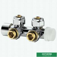 China Shinning Chrome Plated Heavier H Type Thermostatic Temperature Straight Brass TRV for sale