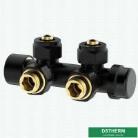 China Shinning Black Color Heavier H Type Thermostatic Temperature Straight Brass TRV for sale