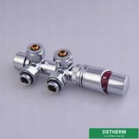 China Shinning Black Color Heavier H Type Thermostatic Temperature Straight Brass TRV With Radiator Valve Heard for sale