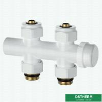 China Customized Logo Shinning White Color Heavier H Type Thermostatic Temperature Straight Brass TRV for sale