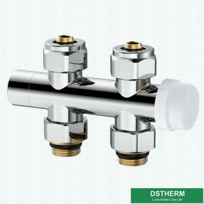China Customized Logo Shinning Chrome Plated Heavier H Type Thermostatic Temperature Straight Brass TRV for sale