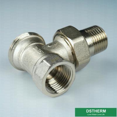 China Customized Heavier Type Union Male Female Union Grey Classic Heating Brass Thermostatic Radiator Valve for sale