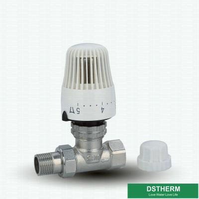 China Customized Heavier Type Union Male Female Elbow Grey Classic Heating Brass Thermostatic Radiator Valve for sale