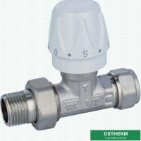China Customized Straight Type Union Male Female Elbow Grey Classic Heating Brass Thermostatic Radiator Valve for sale