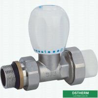China Customized Elbow Type Union Male Female Elbow Grey Classic Heating Brass Thermostatic Radiator Valve With Ppr Part for sale