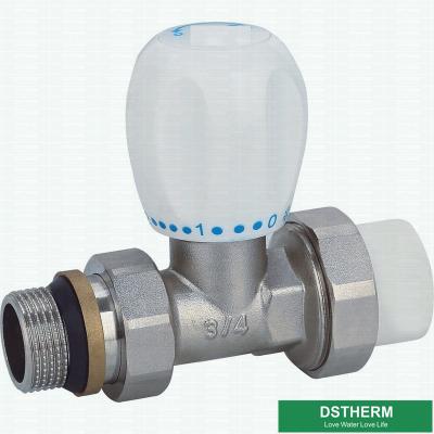 China Customized Straight Type Union Male Female Elbow Grey Classic Heating Brass Thermostatic Radiator Valve With Ppr Part for sale