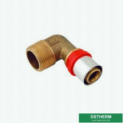 China Customized Male Threaded Elbow Compression Double Straight Brass Press Union Fittings For Pex Aluminum Pex Pipe for sale