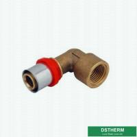China Customized Female Threaded Elbow Compression Double Straight Brass Press Union Fittings For Pex Aluminum Pex Pipe for sale