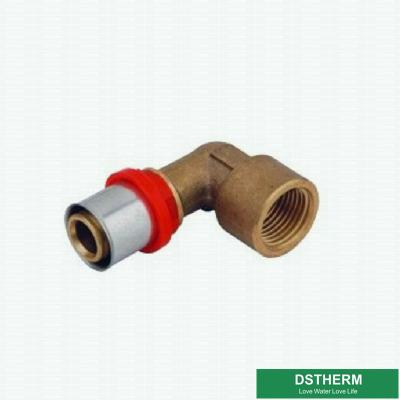 China Customized Female Threaded Elbow Compression Double Straight Brass Press Union Fittings For Pex Aluminum Pex Pipe for sale