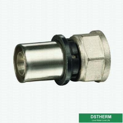 China Female Threaded Coupling Compression Double Straight Brass Press Union Fittings For Pex Aluminum Pex Pipe for sale