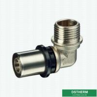 China Customized Male Threaded Elbow Compression Brass Press Union Fittings For Pex Aluminum Pex Pipe for sale