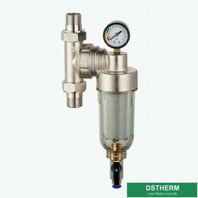 China Whole House Washable Brass Nickel Plated Remove Rust Water Purifier Pre-Filter Backwash Universal Installation Prefilter for sale