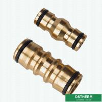 China Brass Hose Tap Connector Male Threaded Garden Water Pipe Quick Adapter One Way Fitting Nipple Joint for sale