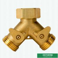 China Customized Heavier Type Strong Quality Brass Male And Female Water Hose Connector Two Ways Fittings for sale