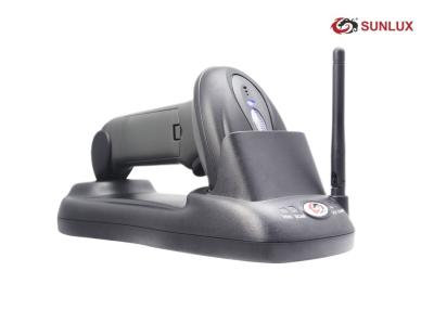 China 600m Transmission Wireless Laser Barcode Scanner With Cradle Easy Operation for sale