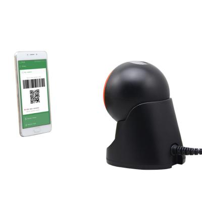 China High Resolution Fixed Desktop Counter 2D Barcode Scanner Black Color for sale
