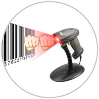 China Black Automatic Barcode Scanner Convenient Operation Plug And Play for sale