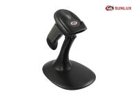China Anti Fall USB Laser Barcode Scanner , 1D Code Hand Scanner With Adjustable Stand for sale