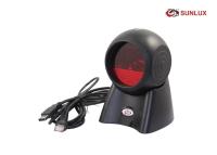 China Multi Directional Laser Barcode Scanner Round Case Adjustable USB Interface for sale