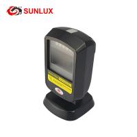 China Black Case On Counter Supermarket Hand free 2D Barcode Scanner USB Cable for sale