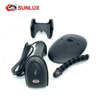 China Black Auto Sense Hand Free Wired Laser Barcode Scanner with Stand for sale