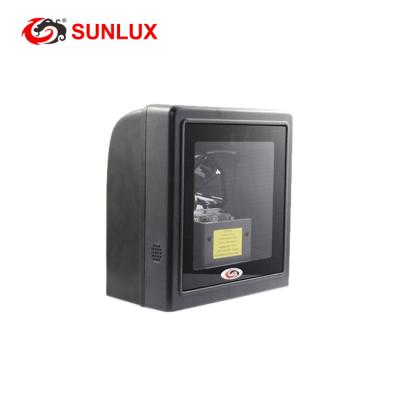 China 1500 times/s Laser Desktop Barcode Scanner Hand Free Omni Directional For Supermarket for sale