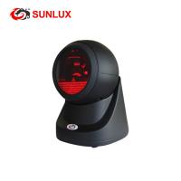 China Multi Directional Laser Barcode Scanner Round Case Adjustable USB Interface for sale