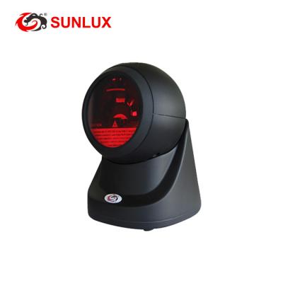 China Multi Directional Laser Barcode Scanner Round Case Adjustable USB Interface for sale
