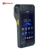 China Big Screen Android Handheld Barcode Scanner With Printer for sale