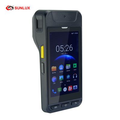 China Big Screen Android Handheld Barcode Scanner With Printer for sale
