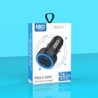 China Smart 60W Dual Port PD QC Fast Car Charger with LED Ambient Light 12-24V for sale