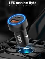 China 48W Dual USB Fast Car Charger with Type-C PD QC3.0 Aluminum Alloy for Mobile Phone for sale