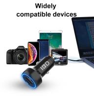 China 48W Dual USB Fast Car Charger with Type-C PD QC3.0 Aluminum Alloy for Mobile Phone for sale