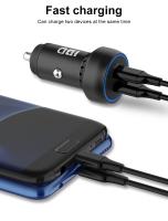 China 60W 12V Dual USB Type C PD Car Charger Fast Charging Adapter 2 Ports 30W Each for sale