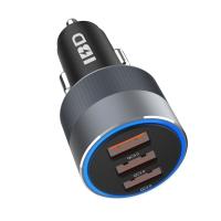 China 3 USB QC 3.0 18W Fast Car Charger Adapter OEM Design Aluminum Alloy for sale