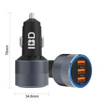 China 3 USB QC 3.0 18W Fast Car Charger Adapter OEM Design Aluminum Alloy for sale