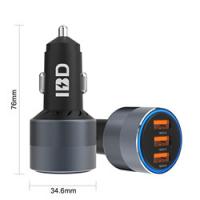 China 3 USB QC 3.0 18W Fast Car Charger Adapter OEM Design Aluminum Alloy for sale