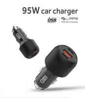 China 95W Mobile Phone Car Charger 65W Fast Charging USB C PD QC 3.0 Aluminum Alloy for sale